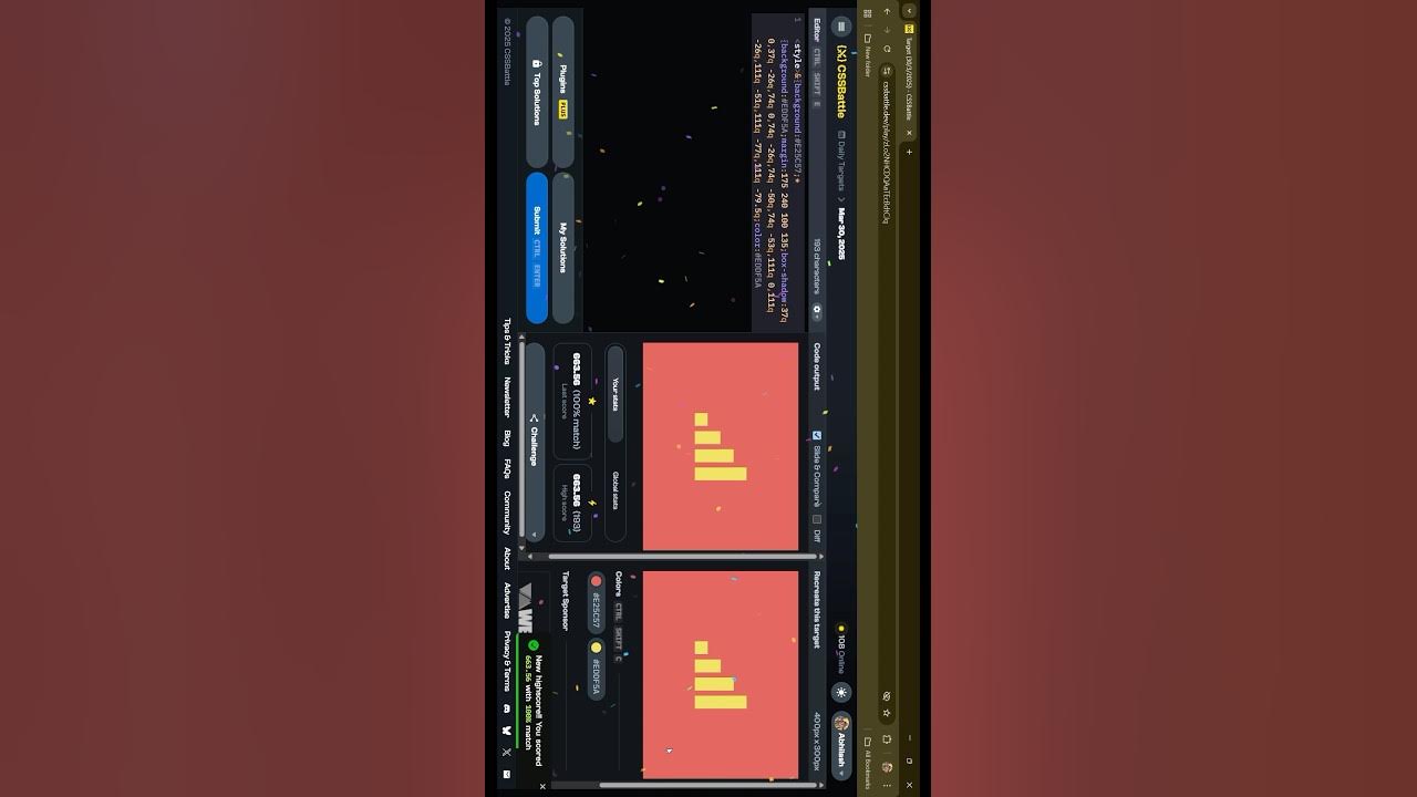 Cssbattle Daily Target Solution 3032025👍🏻cssbattle Code Cssgame Css Csshtml Tutorial