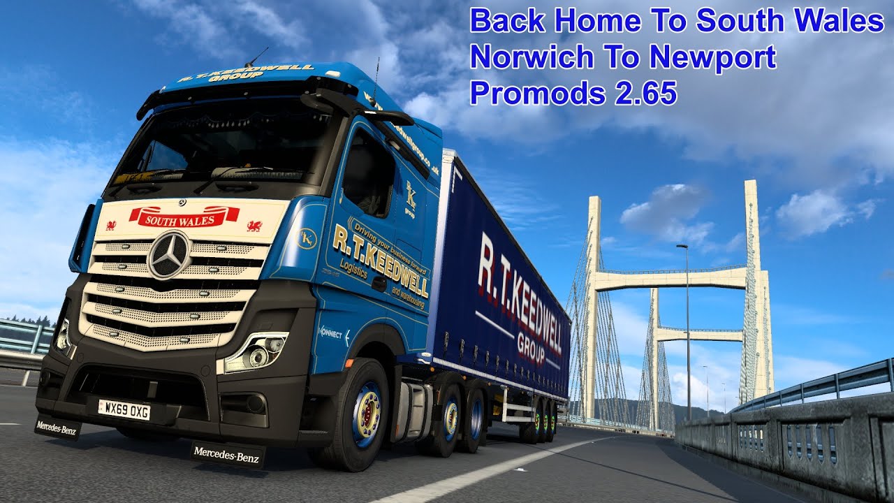 Euro Truck Simulator 2 Norwich To Newport Promods 2.65 Real Time, Mid ...