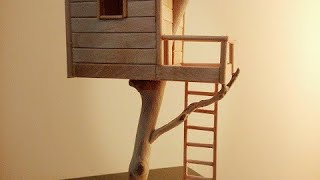 Popsicle Stick Tree House