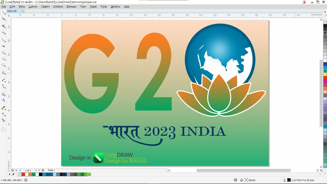 G20 Poster in Corel Draw | G20 Summit in India | G20 2023 | #2dcurve ...