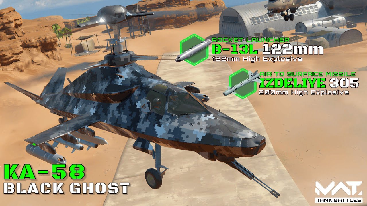 Ka-58 Black Ghost February VIP Helicopter With Izdeliye 305 and B-13L ...