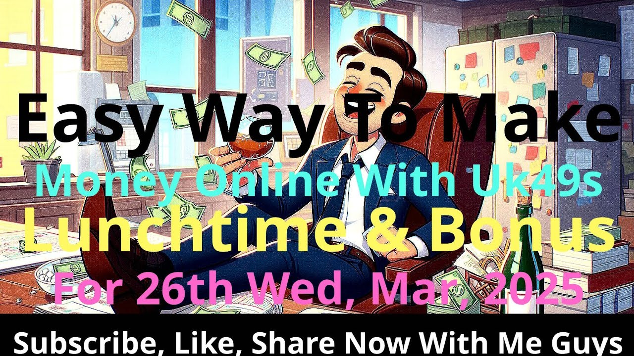 Easy Way To Make Money Online With Uk49s Lunchtime & Bonus For 26th Wed ...