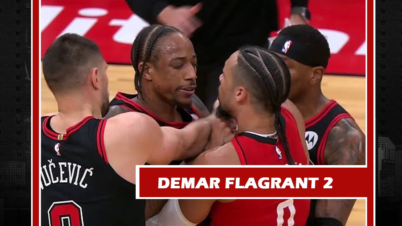 Demar Ejected as Bulls fall to the rockets - YouTube