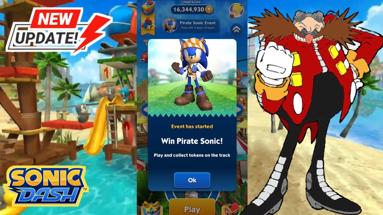 Sonic Dash New Event : Pirate Sonic Unlocked | Sonic Dash - All New ...