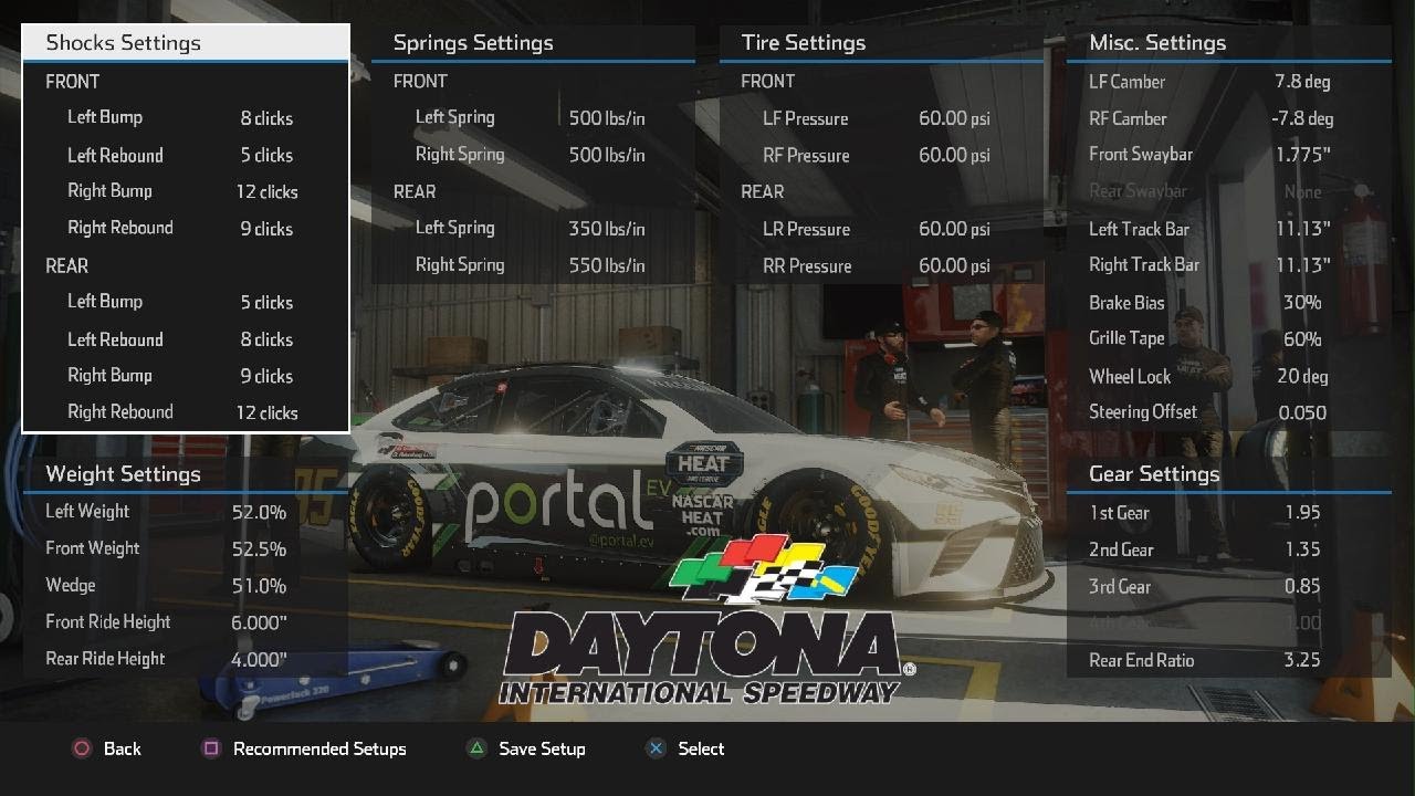 NASCAR Heat 5 Dayton setup 5.1 - YouTube