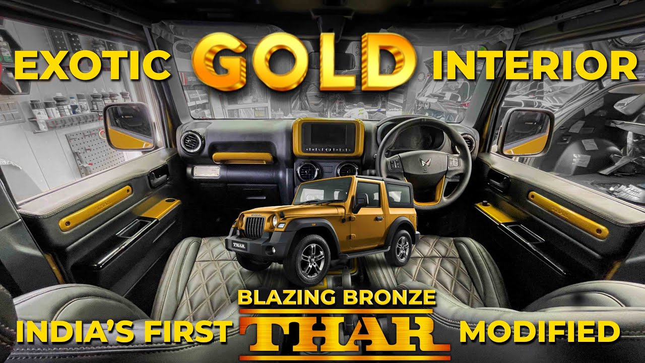 Blazing Bronze THAR modified || Golden Thar || India's first golden ...
