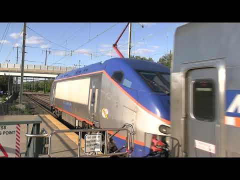 MARC HHP8 pushes a southbound Commuter train at Halethorpe MD #shorts #short #shortvideo # ...