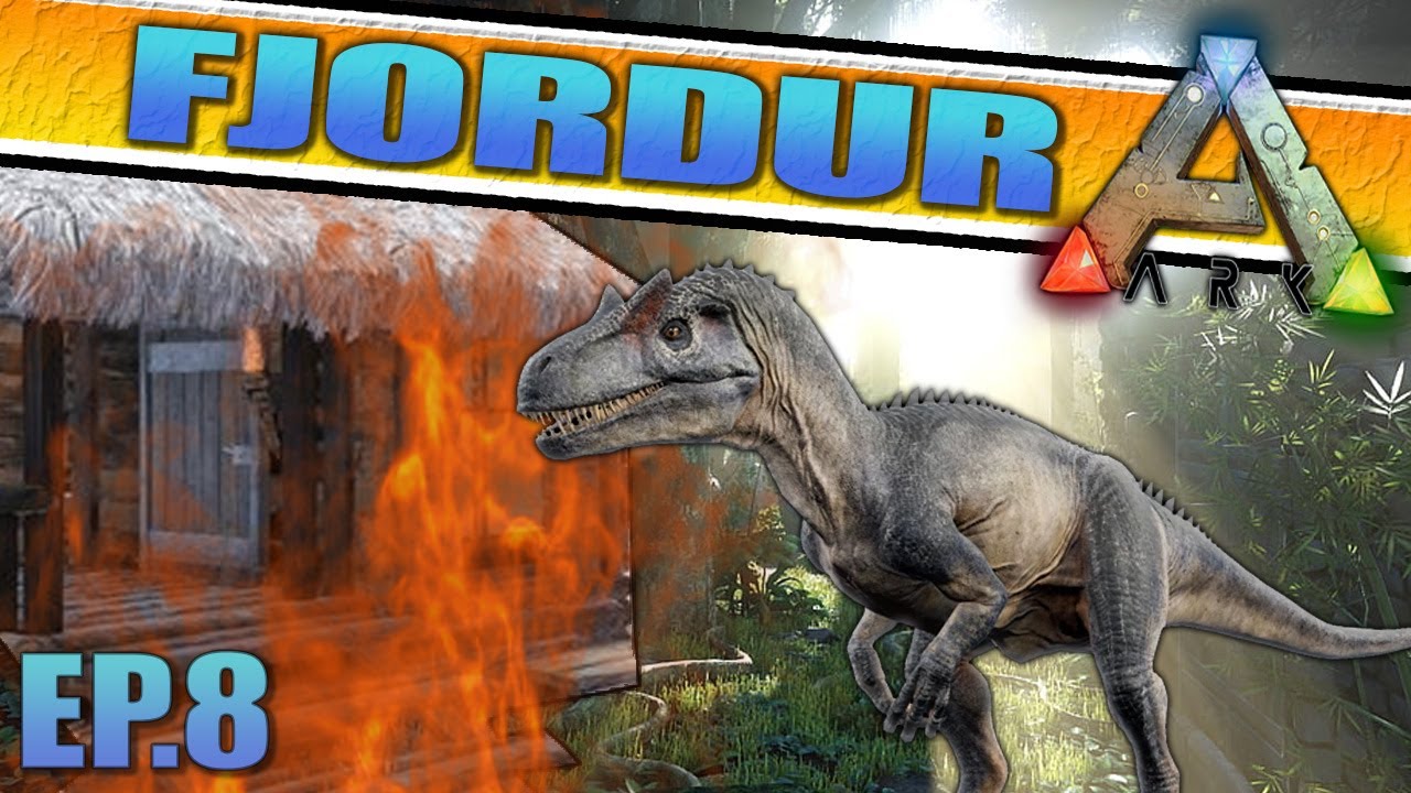 T-Rex Base Attack... Ark: Survival Evolved (Fjordur)(EP8) - YouTube