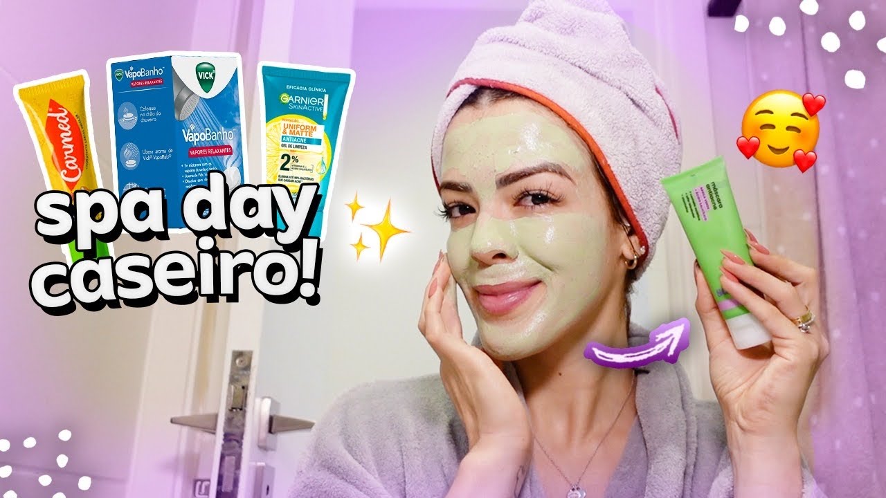 SPA DAY COMPLETO EM CASA RENOVADOR | skin care, cabelo, cuidados - YouTube