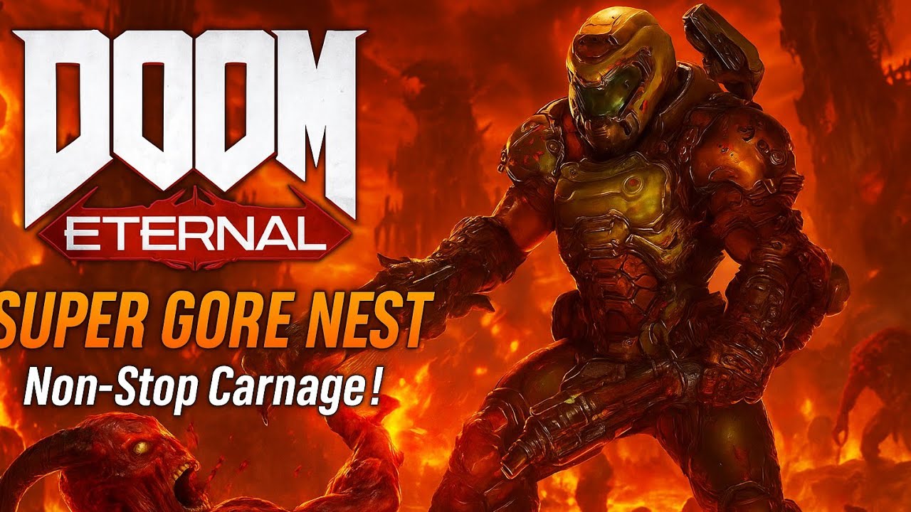 Insane Doom Eternal Super Gore Nest Gameplay - Non-Stop Carnage (NO ...