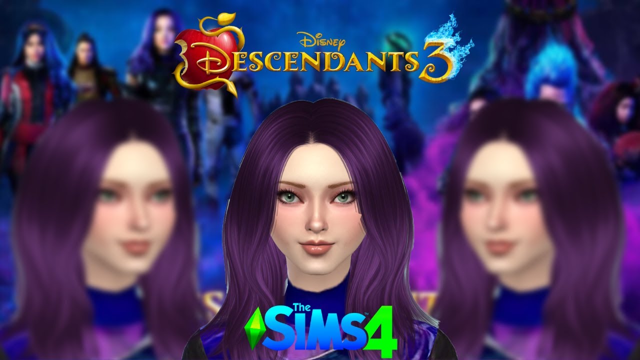 Mal in Descendants3 (+ CC Links) // The Sims 4: Create A Sim - YouTube