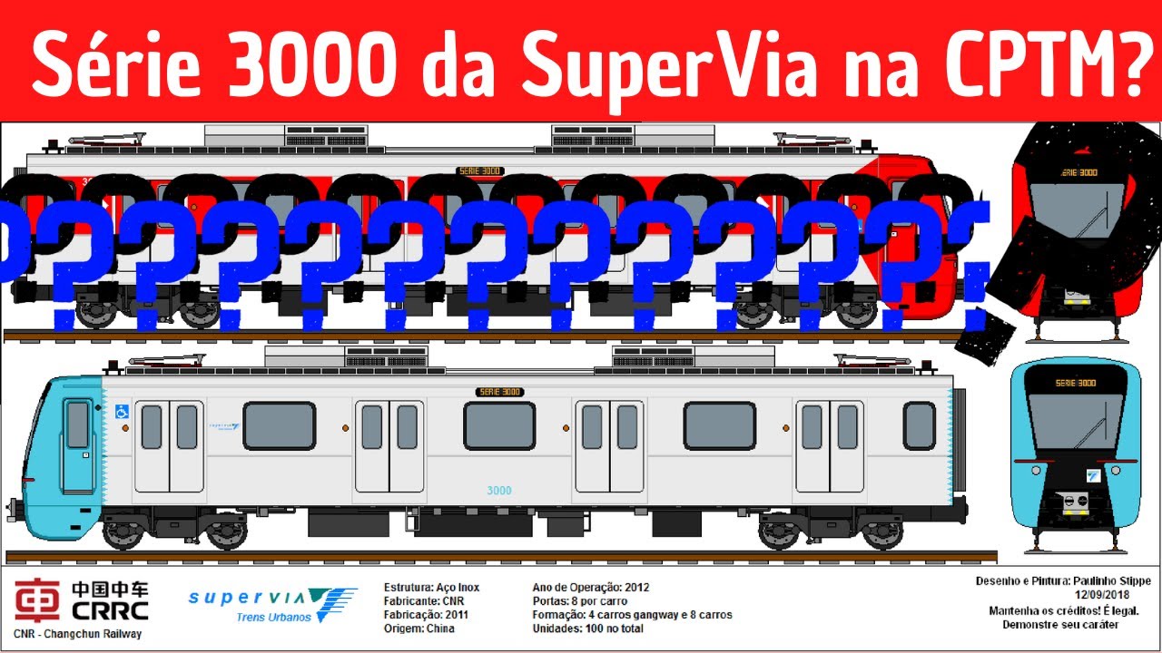 COMO SERIA #1 - Série 3000 da SuperVia na CPTM? - YouTube