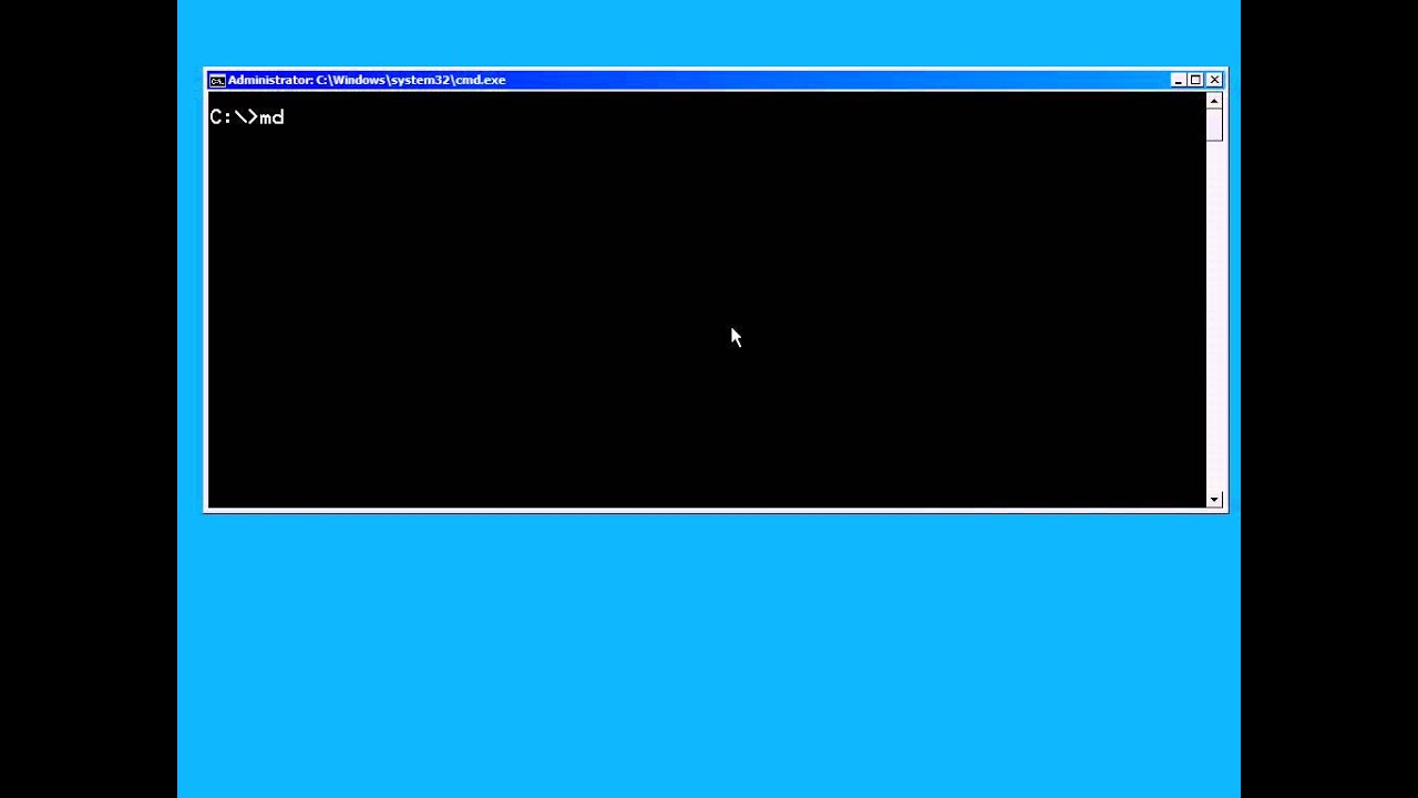 Server Core Commando Prompt MD - YouTube