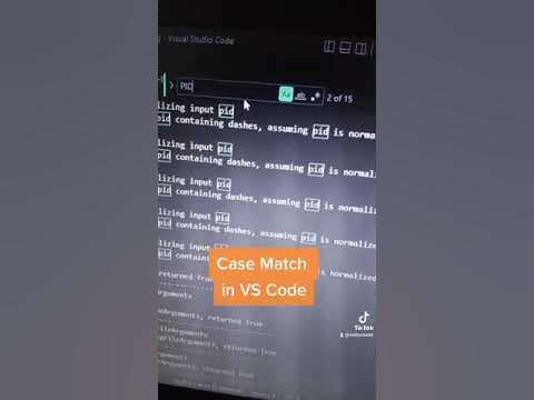 Case Match in VS Code VS-Code #vscode #dev #developer #coder #tips #trickshot #tech #shutcut ...