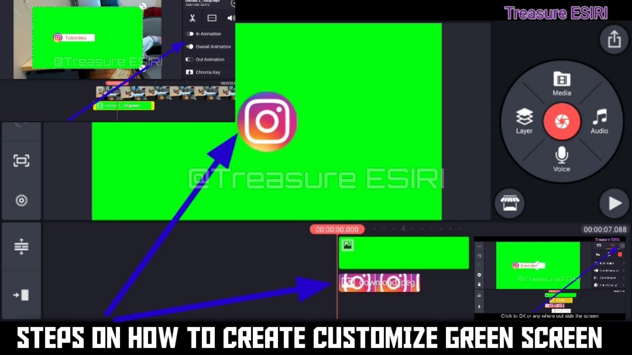 HOW TO CREATE YOUR OWN CUSTOMIZE GREEN SCREEN ON PHONE | Using ...