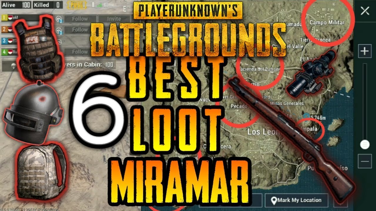 6 BEST LOOT PLACE MIRAMAR DESERT MAP - PUBG MOBILE - YouTube