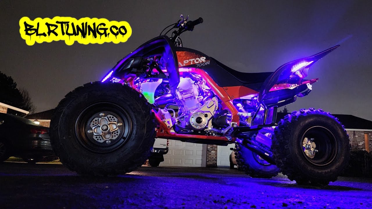 STEALTH LED KIT FOR ATV QUAD 4 WHEELER by BLR TUNING installation - YouTube