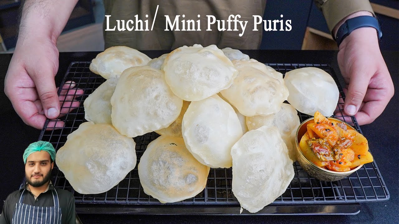 Mini Round Puffy Poori Recipe | Phulka Luchi | Puri Recipe | Luchi ...