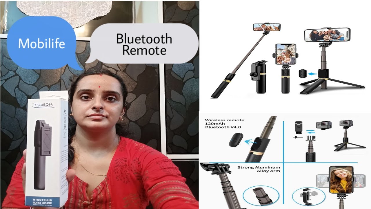 Mobilife Selfie Stick With Bluetooth and Integrated Tripod or Mobile ...