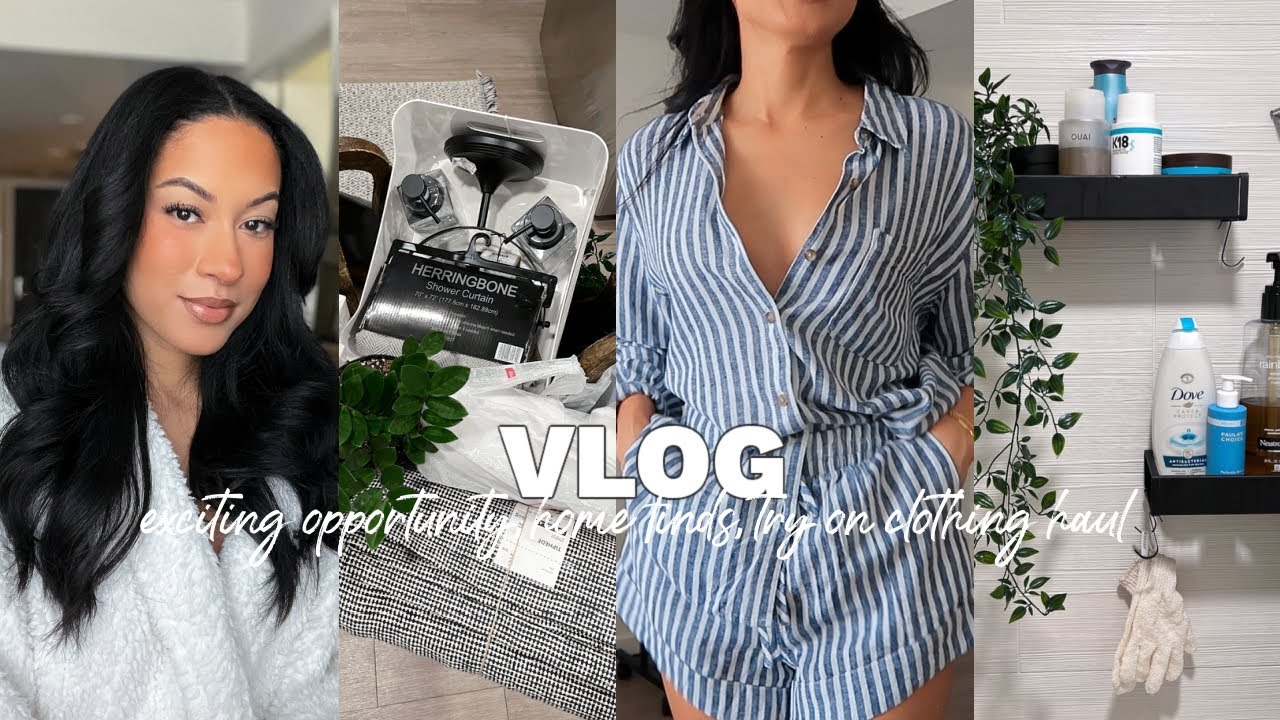 VLOG: Exciting Opportunity, Home Finds, Try On Clothing Haul | Marie ...