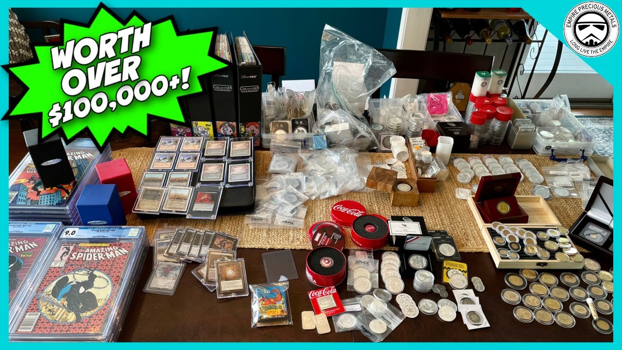 INSANE Collection Of Silver And Gold Coins, Comics, Trading Cards And ...