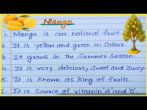 10 Lines on Mango in english | Essay on Mango Fruit | My favourite ...