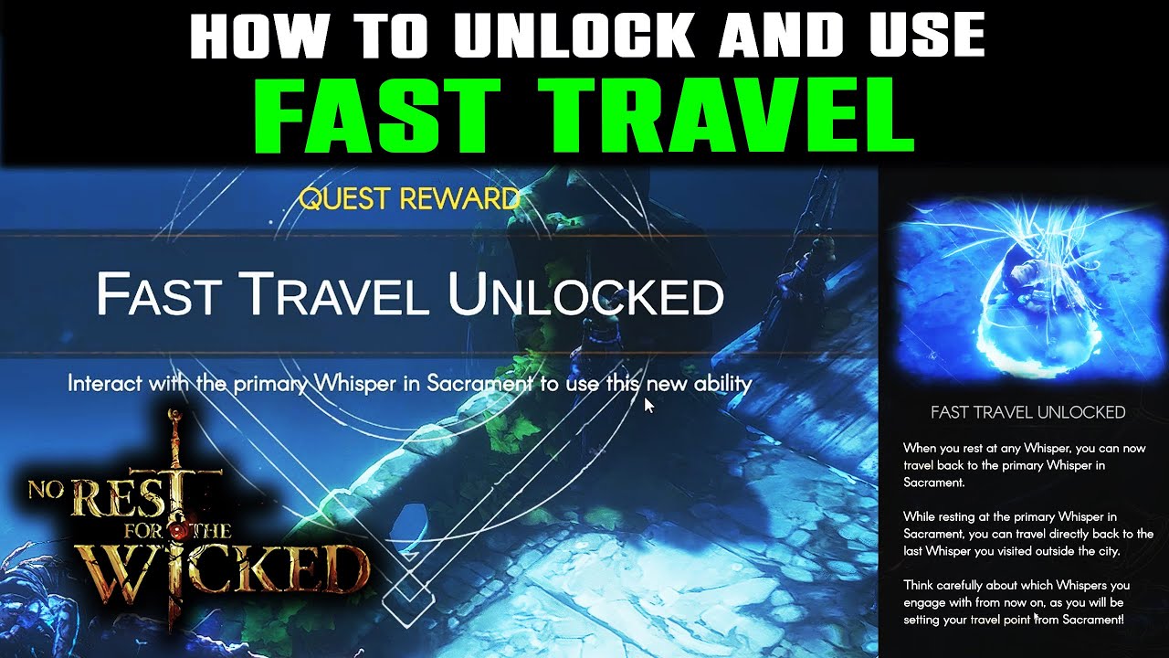 FAST TRAVEL in No Rest for the Wicked | How to Unlock & Use FAST TRAVEL ...