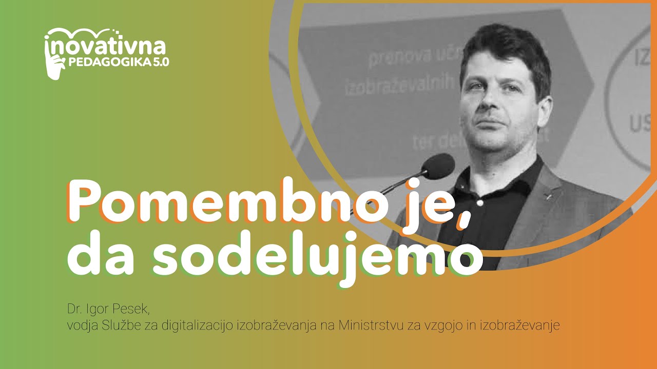 Pomembno je, da sodelujemo - Dr. Igor Pesek - YouTube