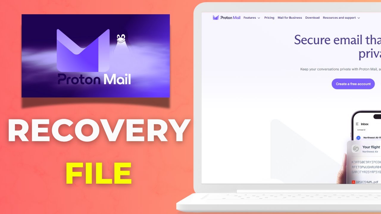 How to Download Recovery File from Proton Mail - YouTube