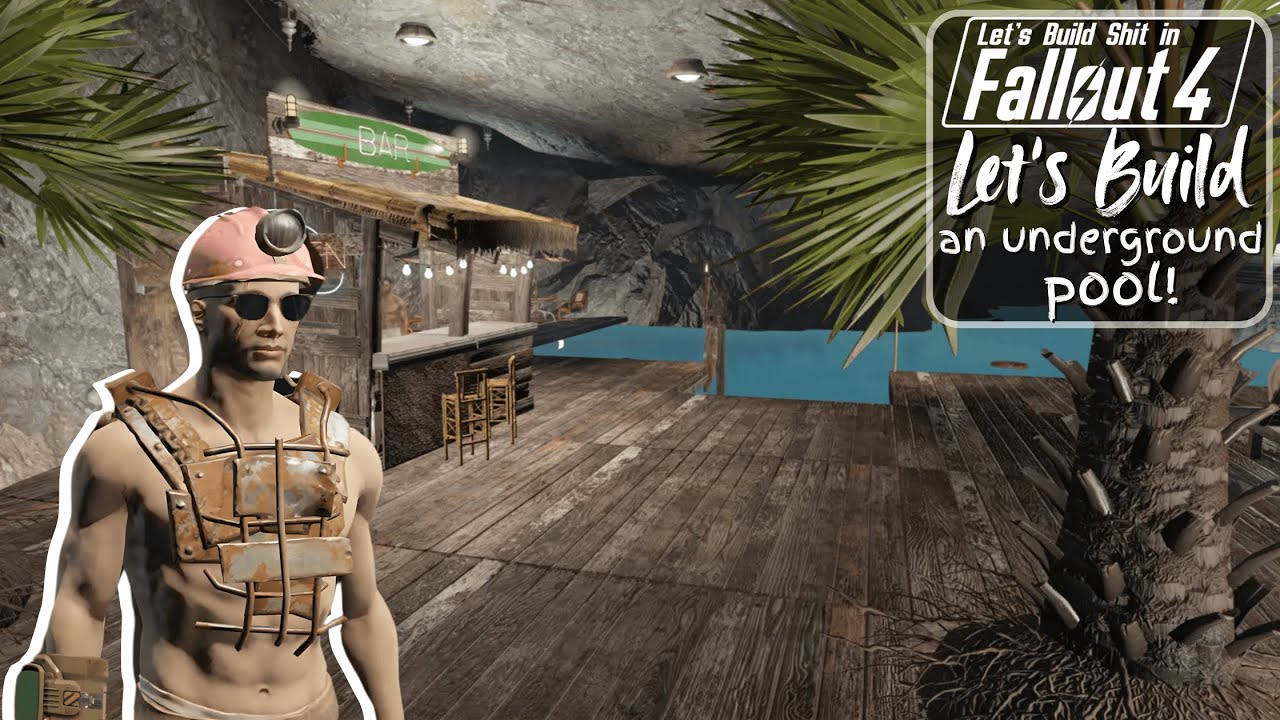 Fallout 4: Let's build an underground POOL! (Settlement build tutorial ...