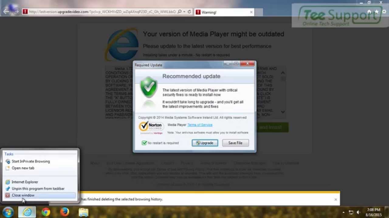 Get Rid of upgradevideo.com – Remove Fake Update Popup - YouTube