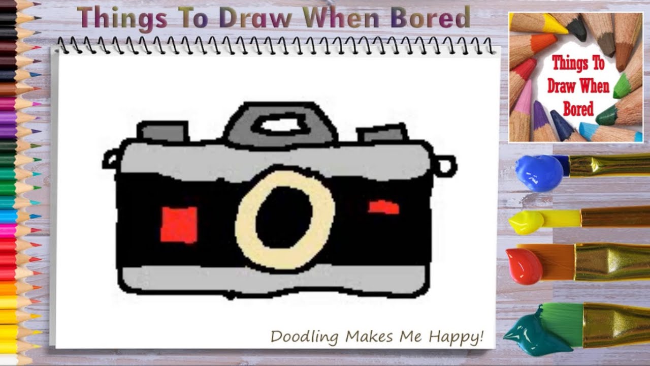 How To Draw A Camera ( How To Draw Easy Stuff But Cool ) - YouTube