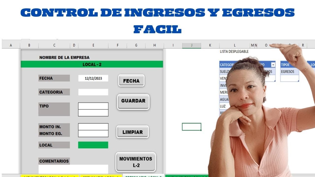 CONTROL DE GASTOS, ingresos y egresos, con en Excel - Macros. - YouTube