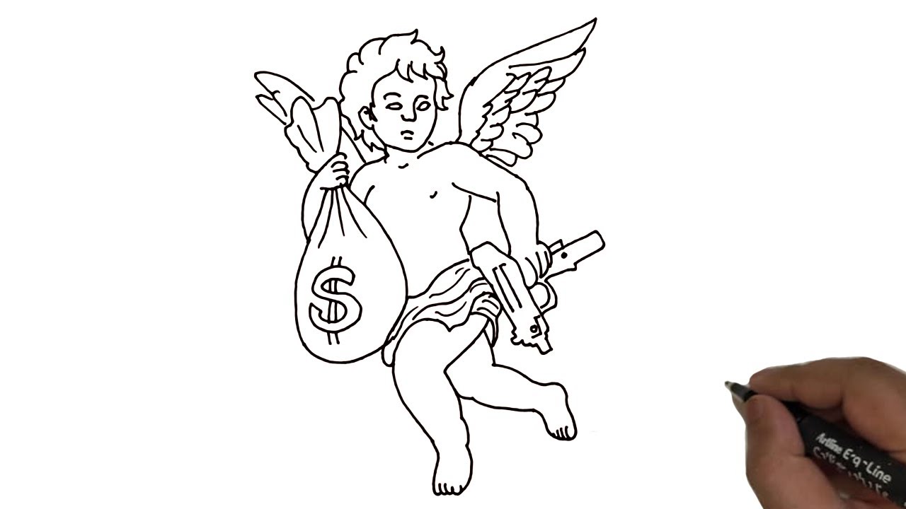 How to Draw a Gangster Angel Easy. - YouTube