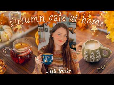 Turning My Kitchen into an Autumn Cafe 🍂 5 cozy fall drink recipes