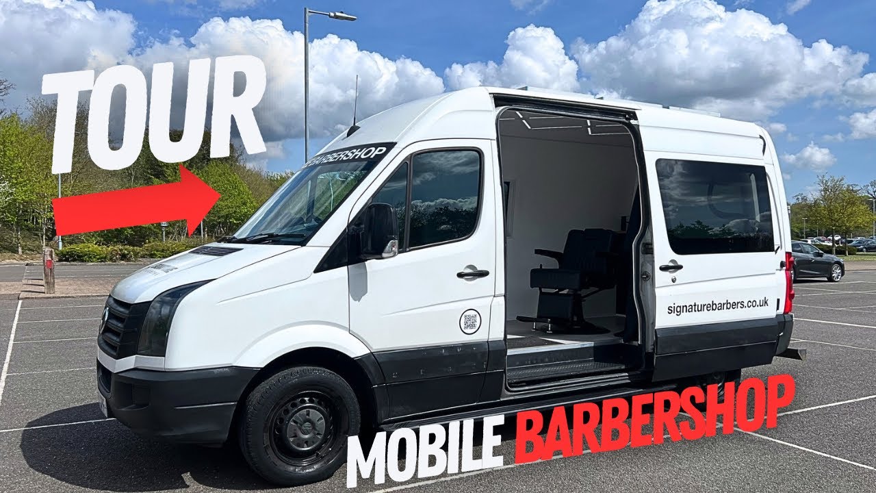 MOBILE BARBERSHOP VAN TOUR ! - WHATS INSIDE ? - YouTube