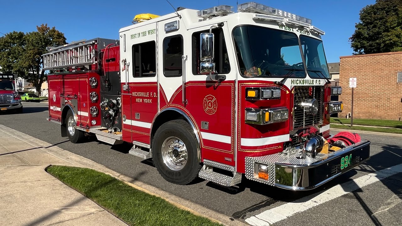 Riding In Hicksville fire department Engine 934 - YouTube