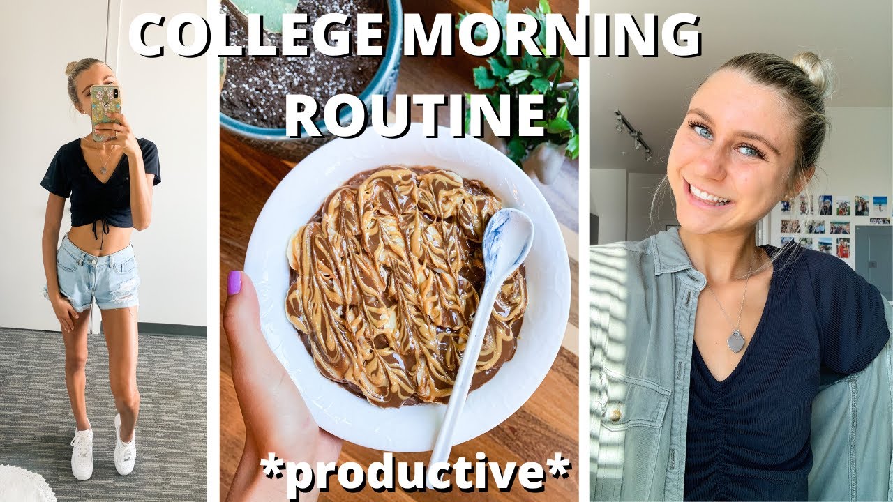 6 A.M. ONLINE COLLEGE MORNING ROUTINE *productive* - YouTube