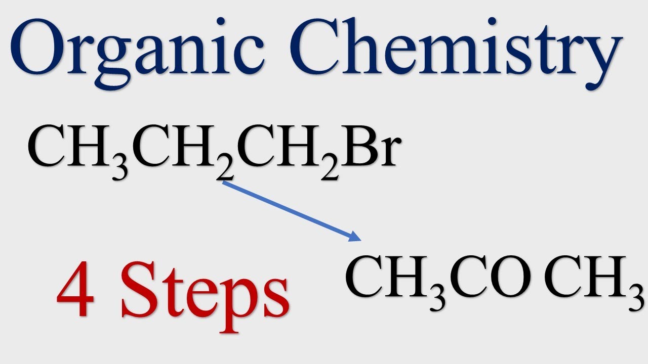Organic Chemistry Conversion 12| Bromo propane to propanone in 4 steps ...