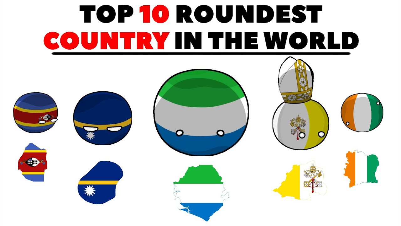 Top 10 Roundest Countries in the World - YouTube