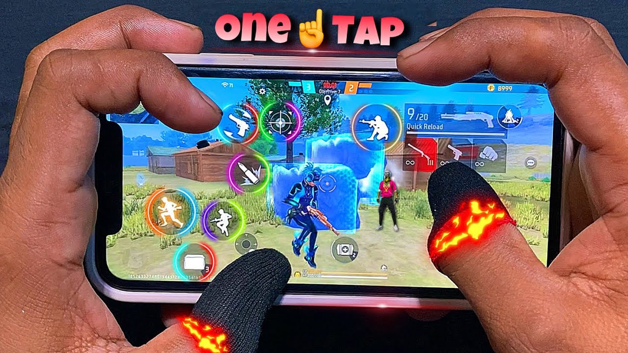 4 Finger Setting ⚙️ Free Fire🔥Handcam ⚡️ Gameplay iPhone Xr 2025 Gaming ...