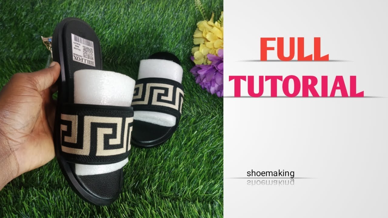 how to make this unique Versace ladies slide slippers #shoemaking # ...