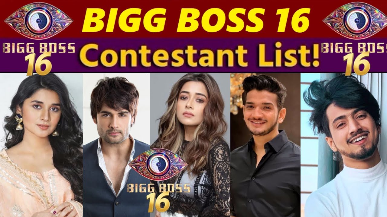 Bigg Boss 16 Contestants List | Bigg Boss 2022 | Salman Khan | BB16 ...