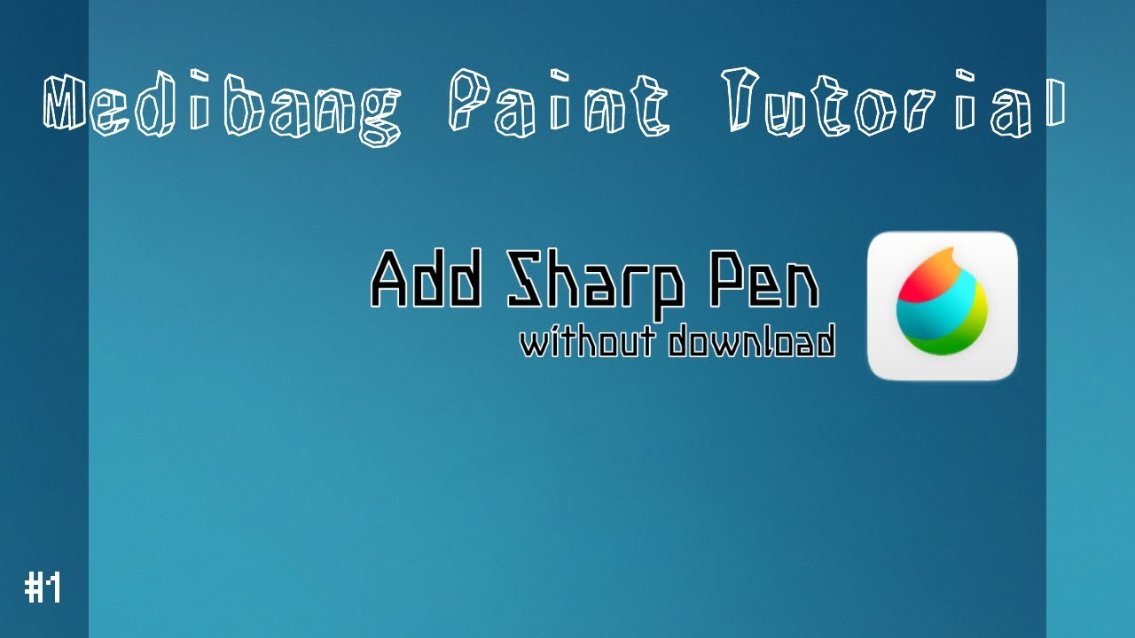 How to add Sharp-pen without Download | Medibang Paint Tutorial - YouTube