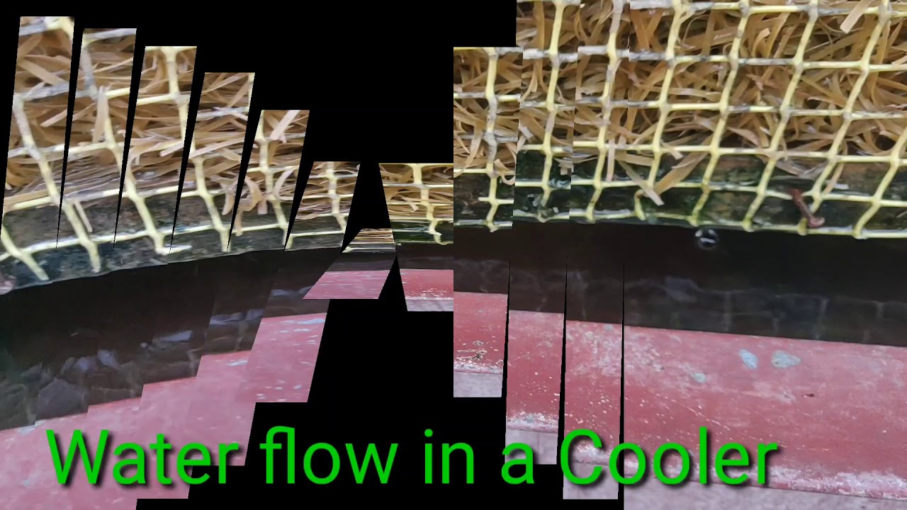 Behavior of water droplets in a cooler - YouTube