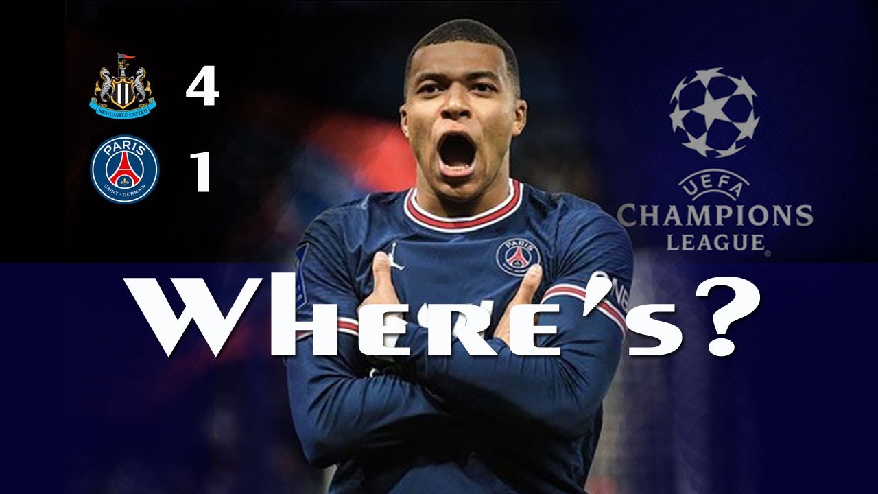 Mbappe Tak BERKUTIK??? Newcastle United v PSG 4-1 | UEFA Champions ...