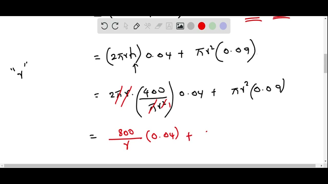 Calculus AB Optimization Minimize production cost - YouTube