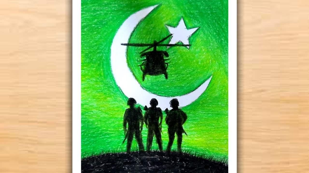 14 August Day Drawing / Pakistan Independence Day Drawing Easy/ 14 ...