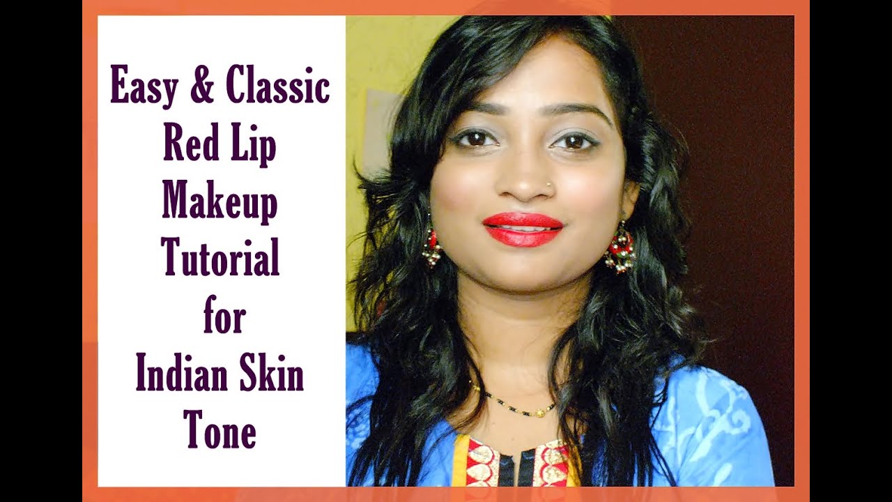 Easy, Classic Red Lip Makeup Tutorial for Indian Skin Tone | Indian Mom ...