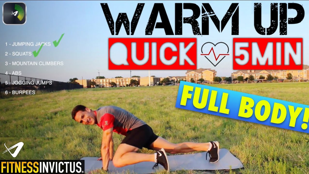 5 Minutes Quick Warm Up Cardio Full Body (BEFORE Workouts ...